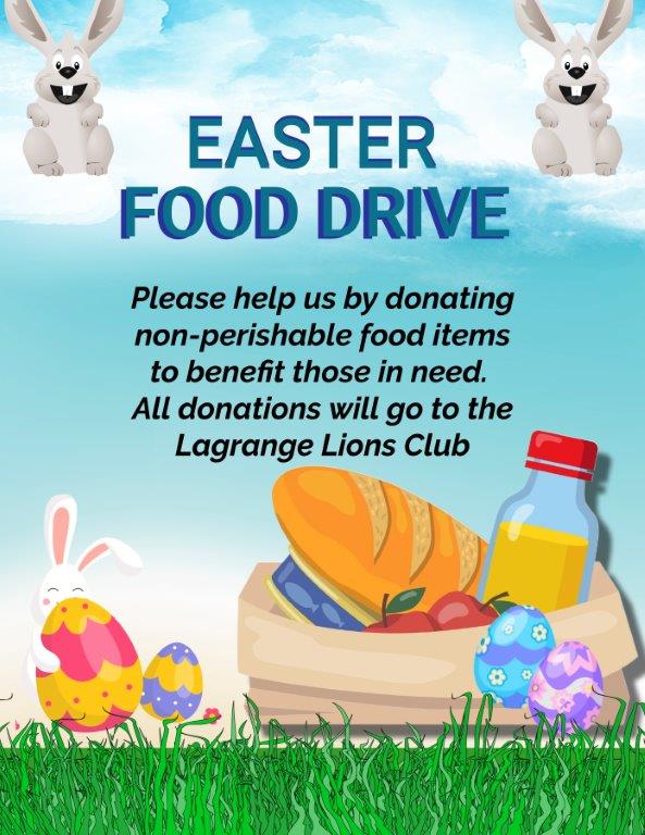 Accepting Donations for Easter Food Drive